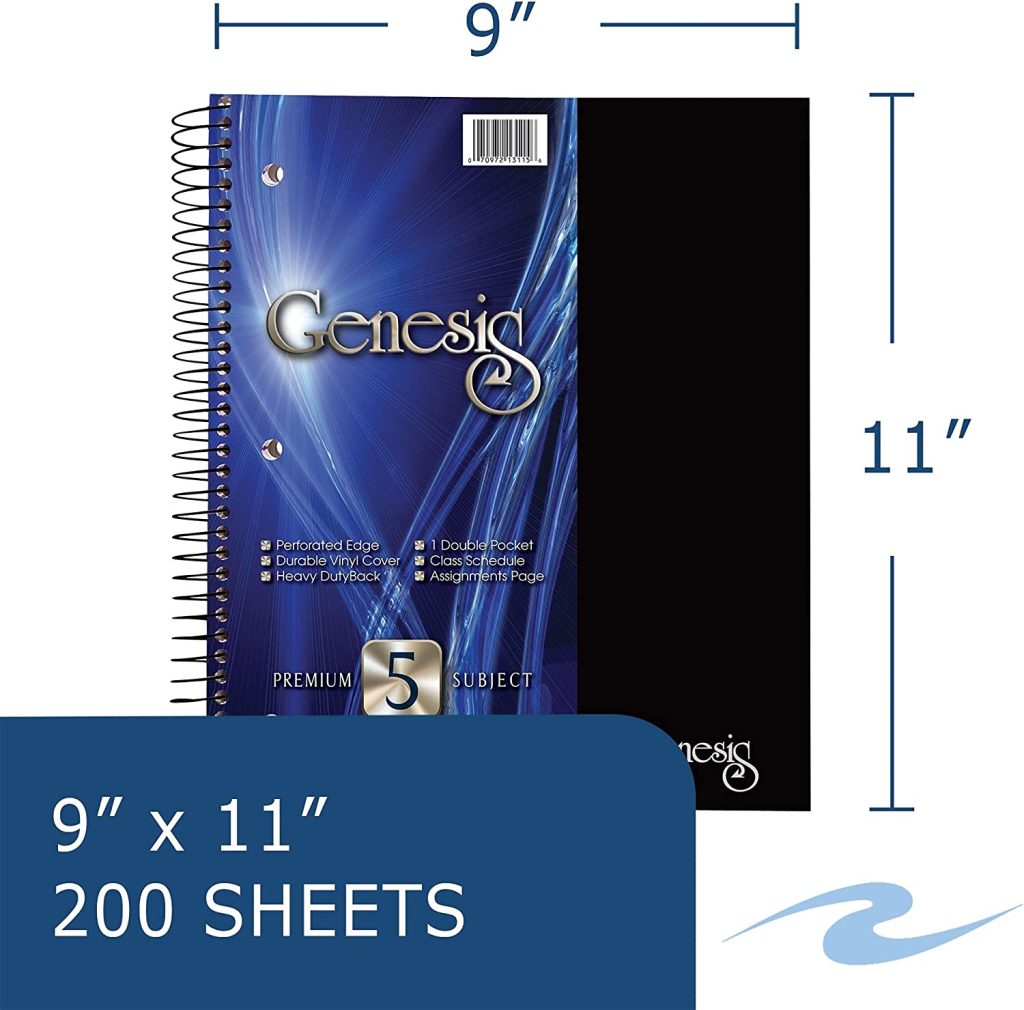 Five Subject Roaring Spring Genesis Notebook | stationery supplier
